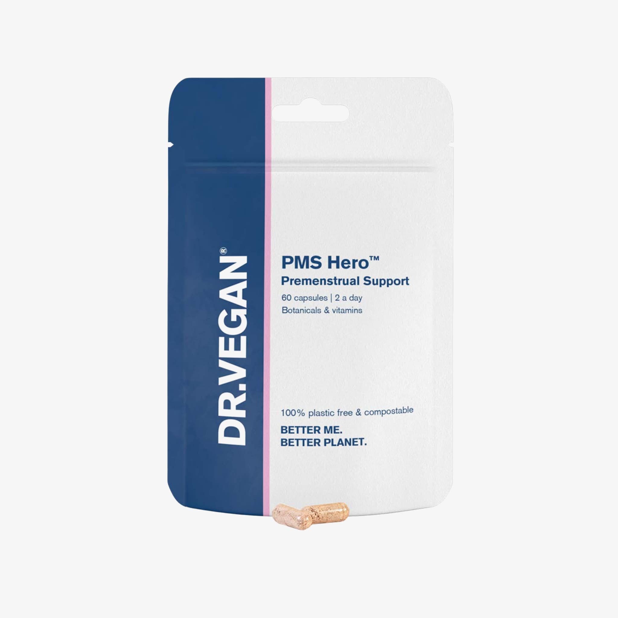 DR.VEGAN PMS Hero Premenstrual & Period 60 Capsules - Vegan Vitamans & Supplements | Unfabled