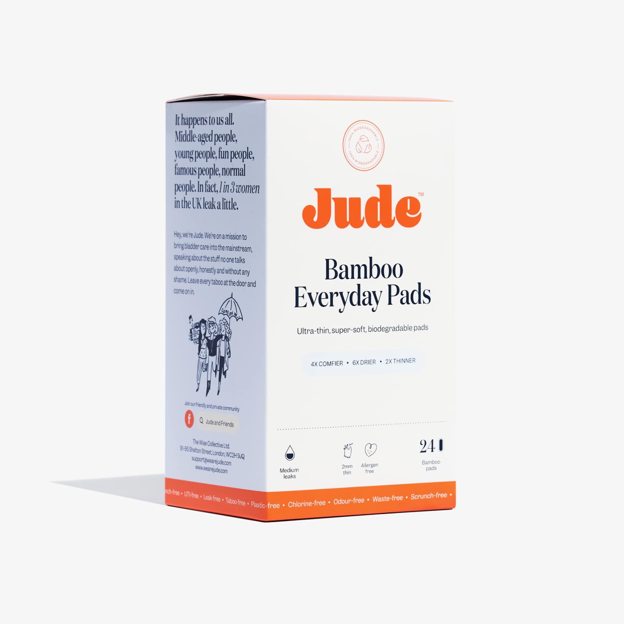 Jude | Bamboo Everyday Incontinence Pads - 24 Pack – Unfabled
