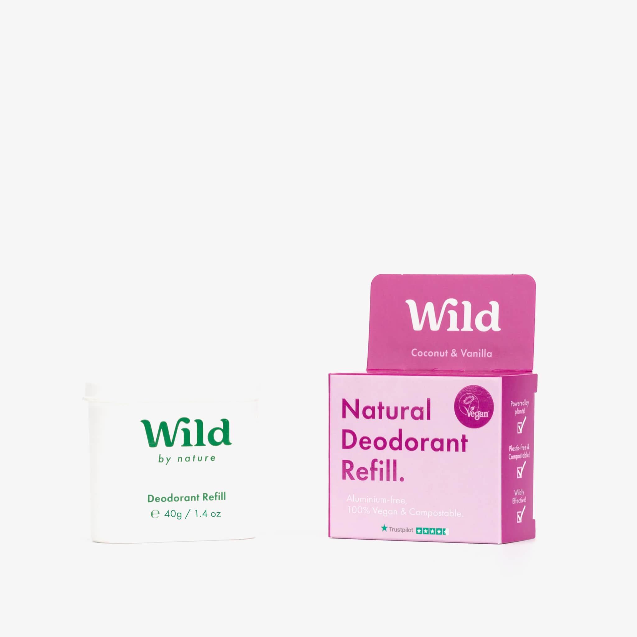 Wild | Coconut & Vanilla Deodorant Refill - 40g – Unfabled