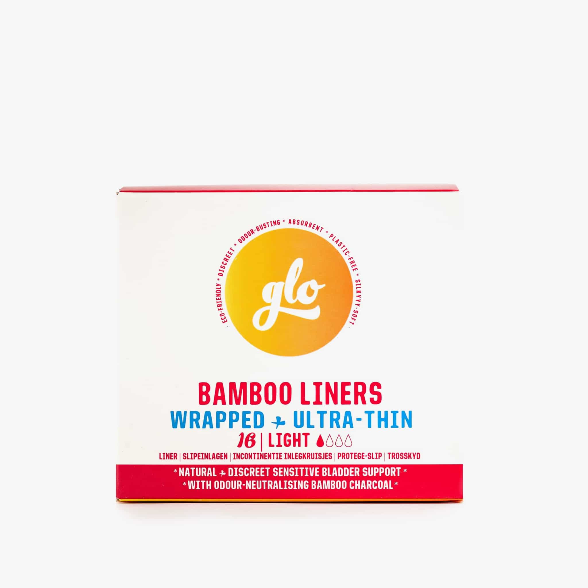glo | Bamboo Natural Panty Liners for Sensitive Bladder - Pack of 16 ...